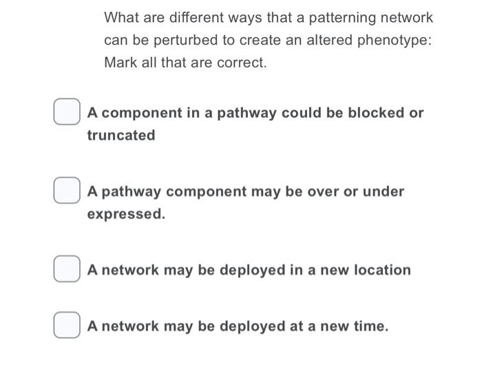 Solved What are different ways that a patterning network can | Chegg.com