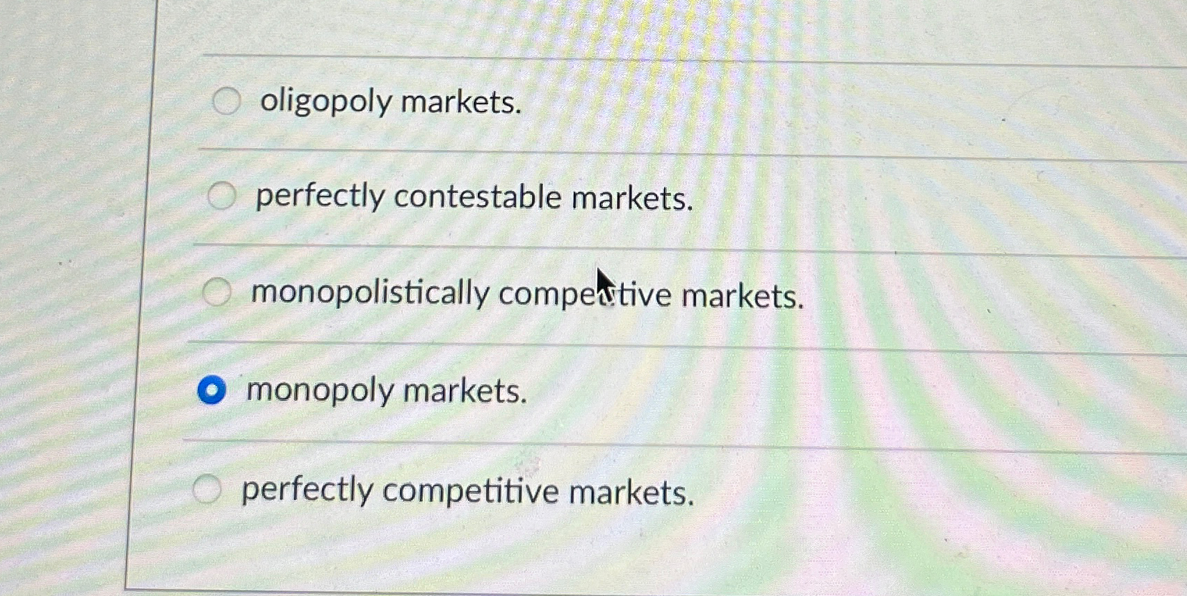 Solved oligopoly markets.perfectly contestable | Chegg.com