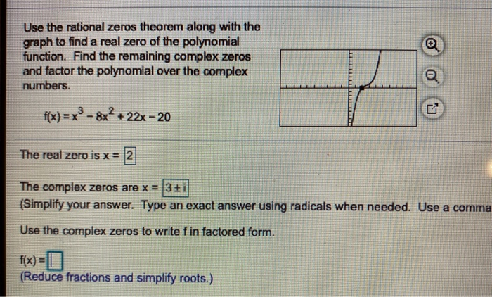 Solved Use the rational zeros theorem along with the graph | Chegg.com