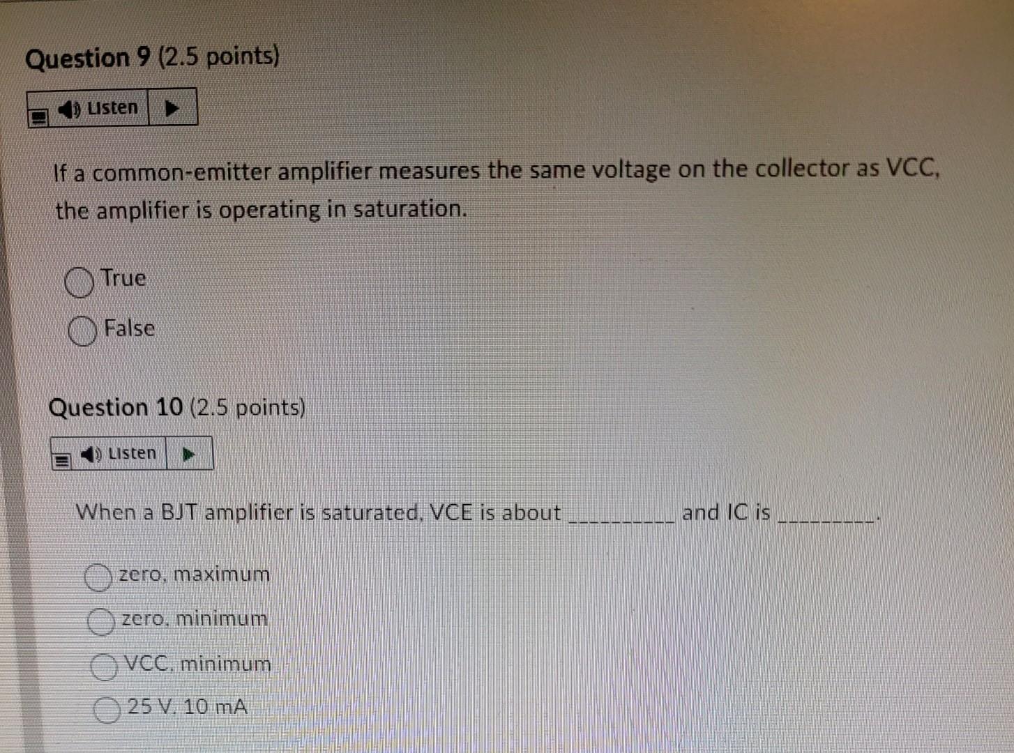 Solved Which one of these amplifiers has very low input | Chegg.com