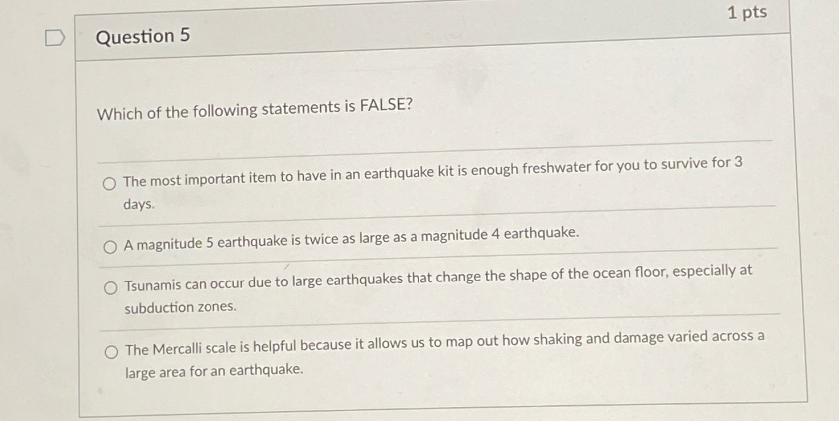 Solved Question 5Which of the following statements is | Chegg.com