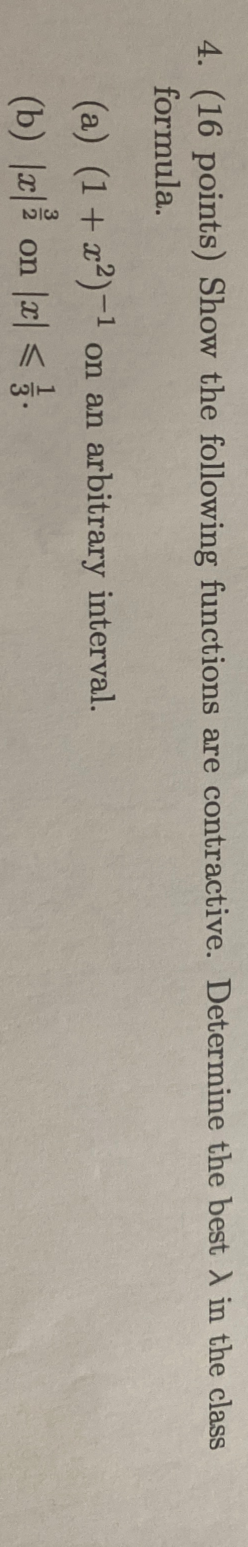 Solved (16 ﻿points) ﻿Show the following functions are | Chegg.com