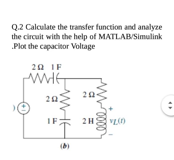 Q.2 Calculate the transfer function and analyze the | Chegg.com
