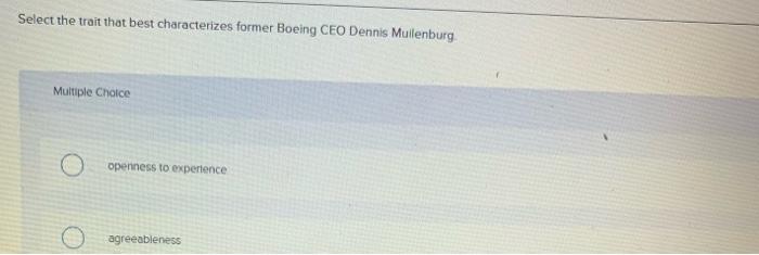Solved Select the trait that best characterizes former | Chegg.com