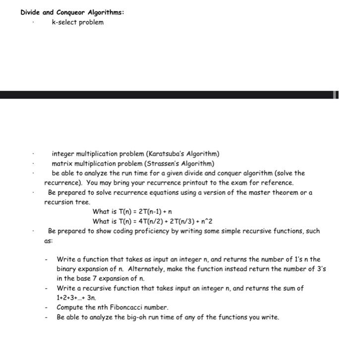 Solved Basic Math: - Know the definition of O(), Omega(), | Chegg.com