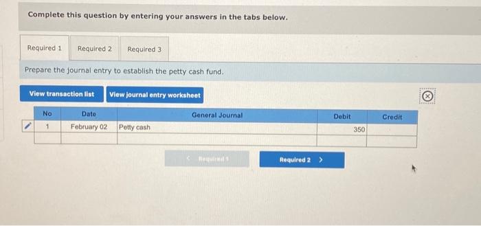 Solved Nakashima Gallery had the following petty cash | Chegg.com