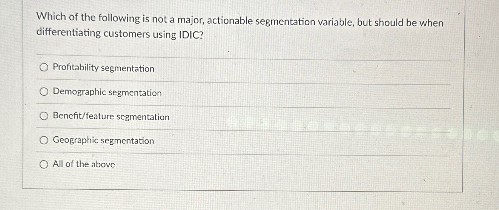 Solved Which of the following is not a major, actionable | Chegg.com