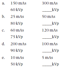 Solved Problem Using the 15 percent image receptor | Chegg.com