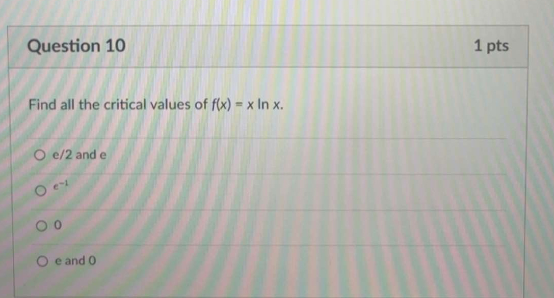Solved Question 101 ﻿ptsFind all the critical values of | Chegg.com