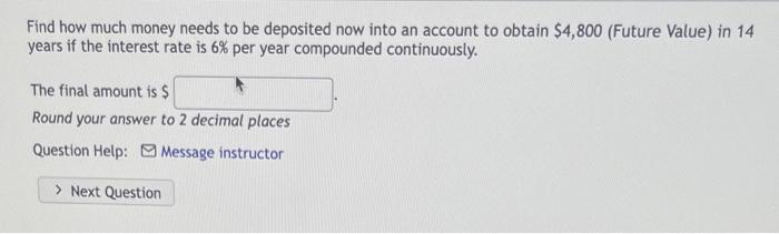 Solved What are the steps to get the final amount? What is | Chegg.com
