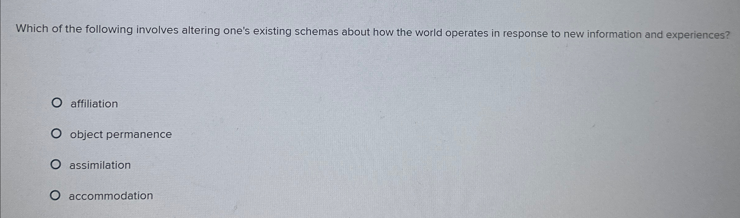 Solved Which of the following involves altering one's | Chegg.com