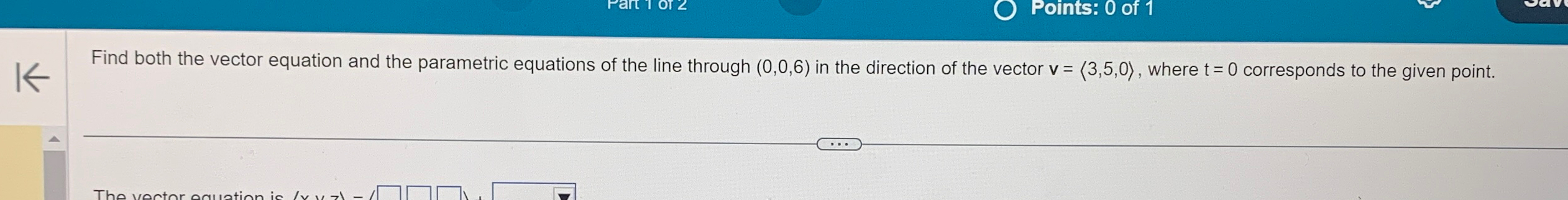 Solved Find both the vector equation and the parametric | Chegg.com