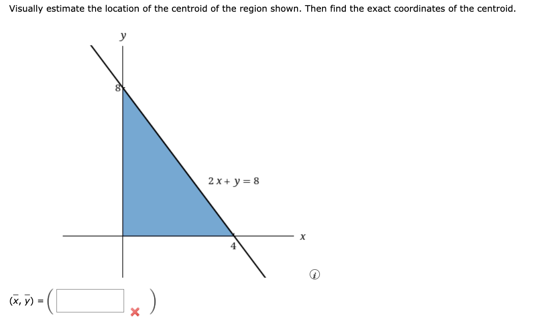 Solved Visually estimate the location of the centroid of the | Chegg.com
