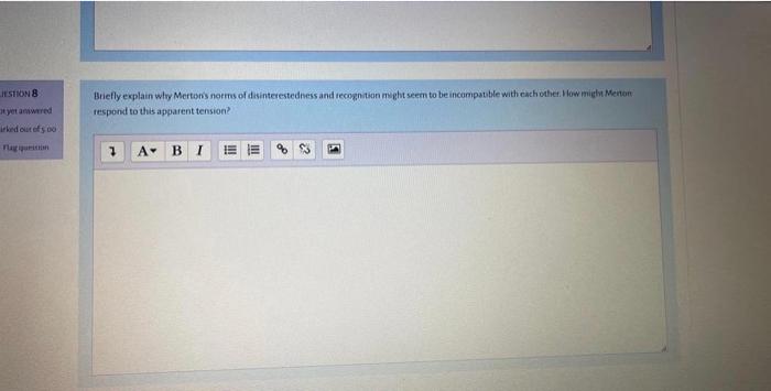 ESTIONS Briefly explain why Mertons norms of | Chegg.com