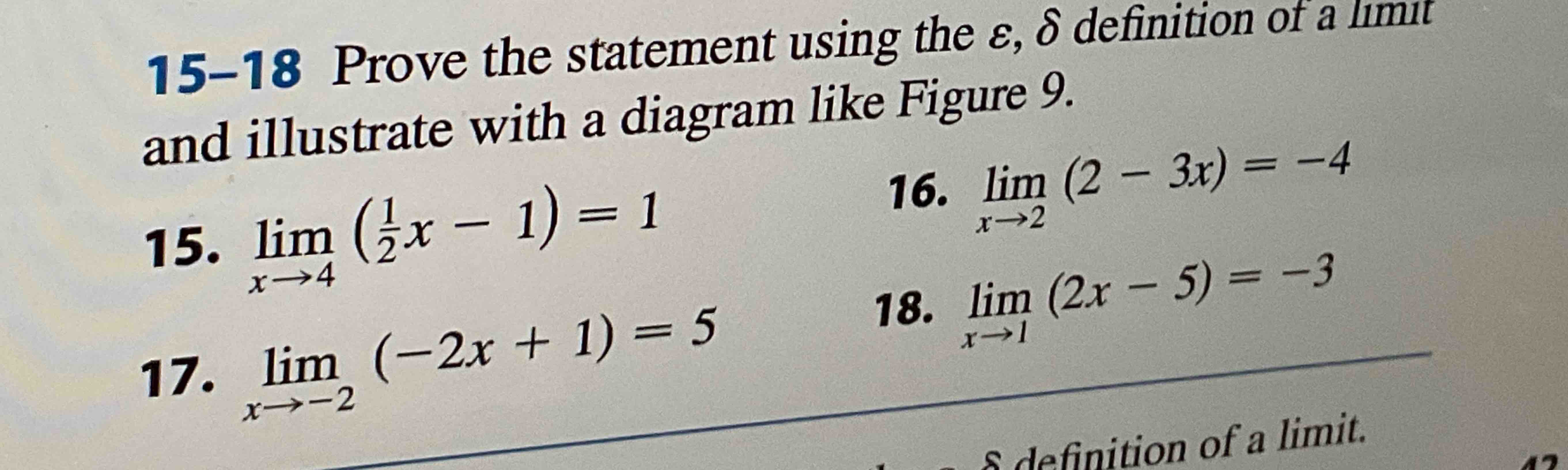 Solved 15-18 Prove the statement using the ε,δ definition | Chegg.com Solved 15-18 Prove the statement using the ε,δ definition | Chegg.com