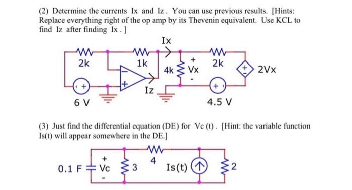 Solved (2) Determine the currents Ix and Iz. You can use | Chegg.com
