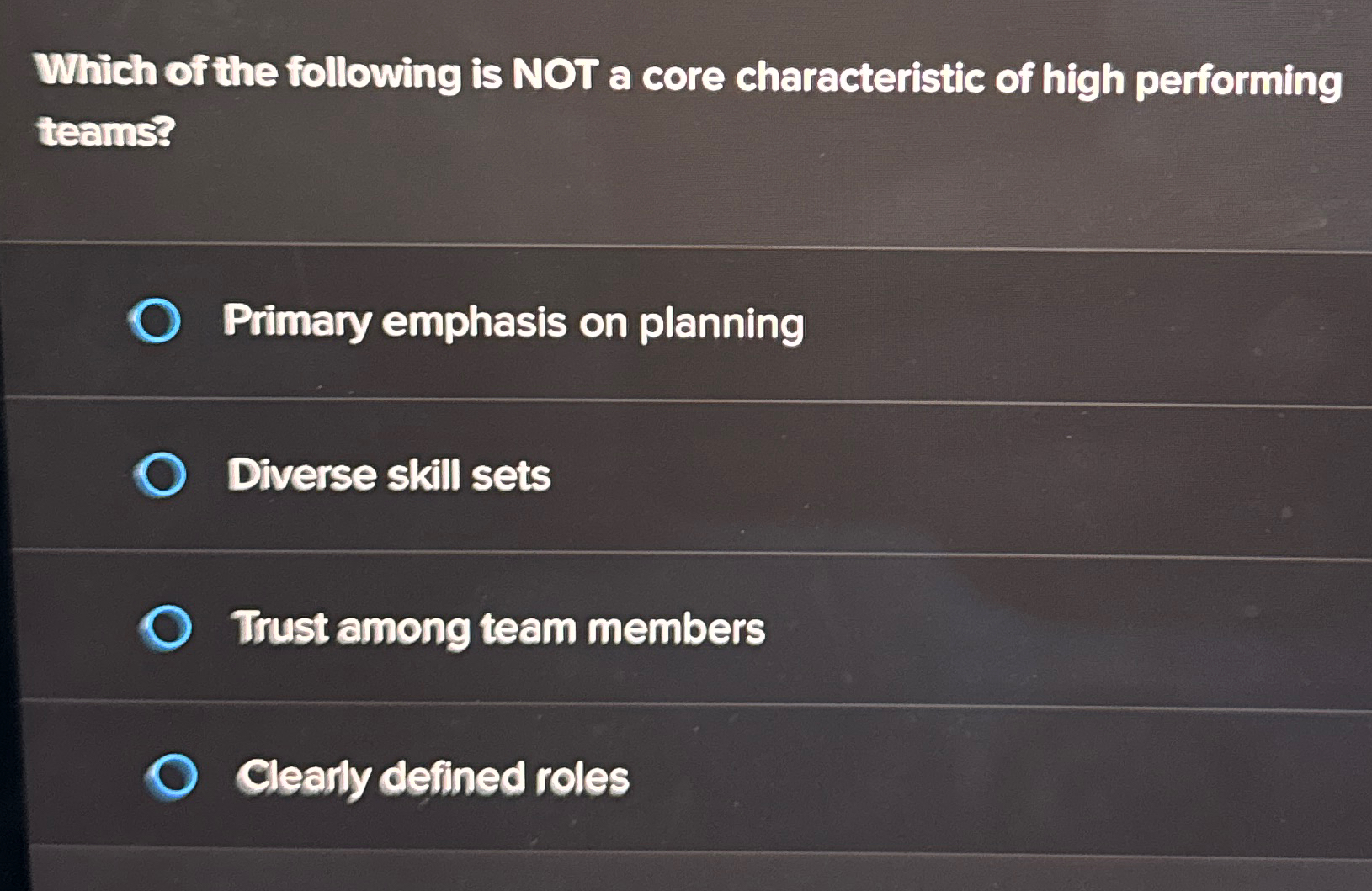 Solved Which of the following is NOT a core characteristic | Chegg.com