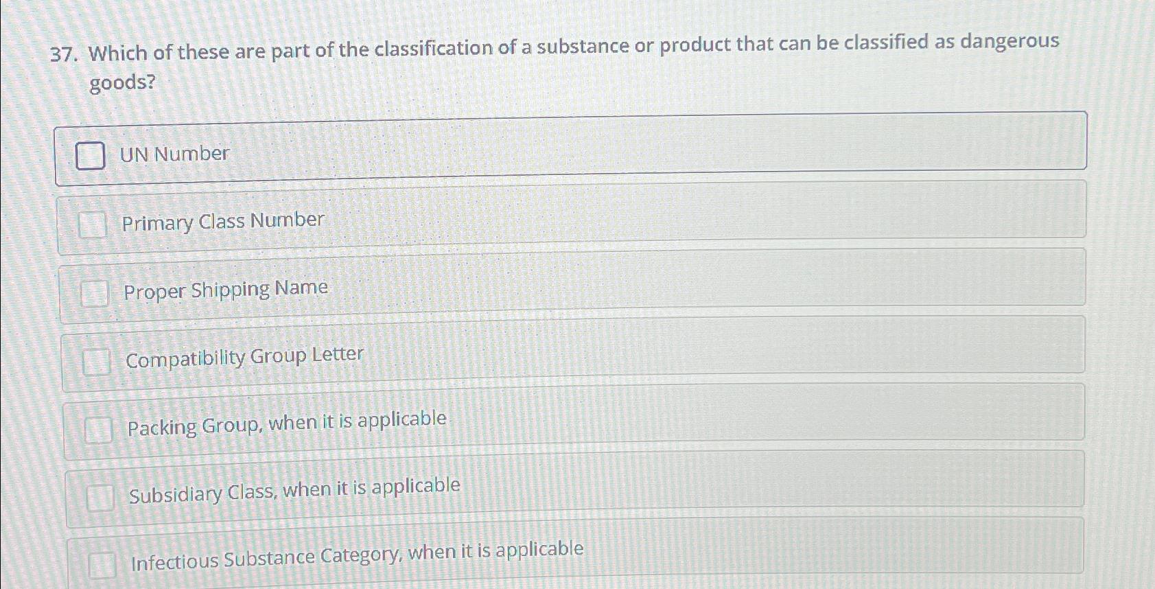 Solved Which of these are part of the classification of a | Chegg.com