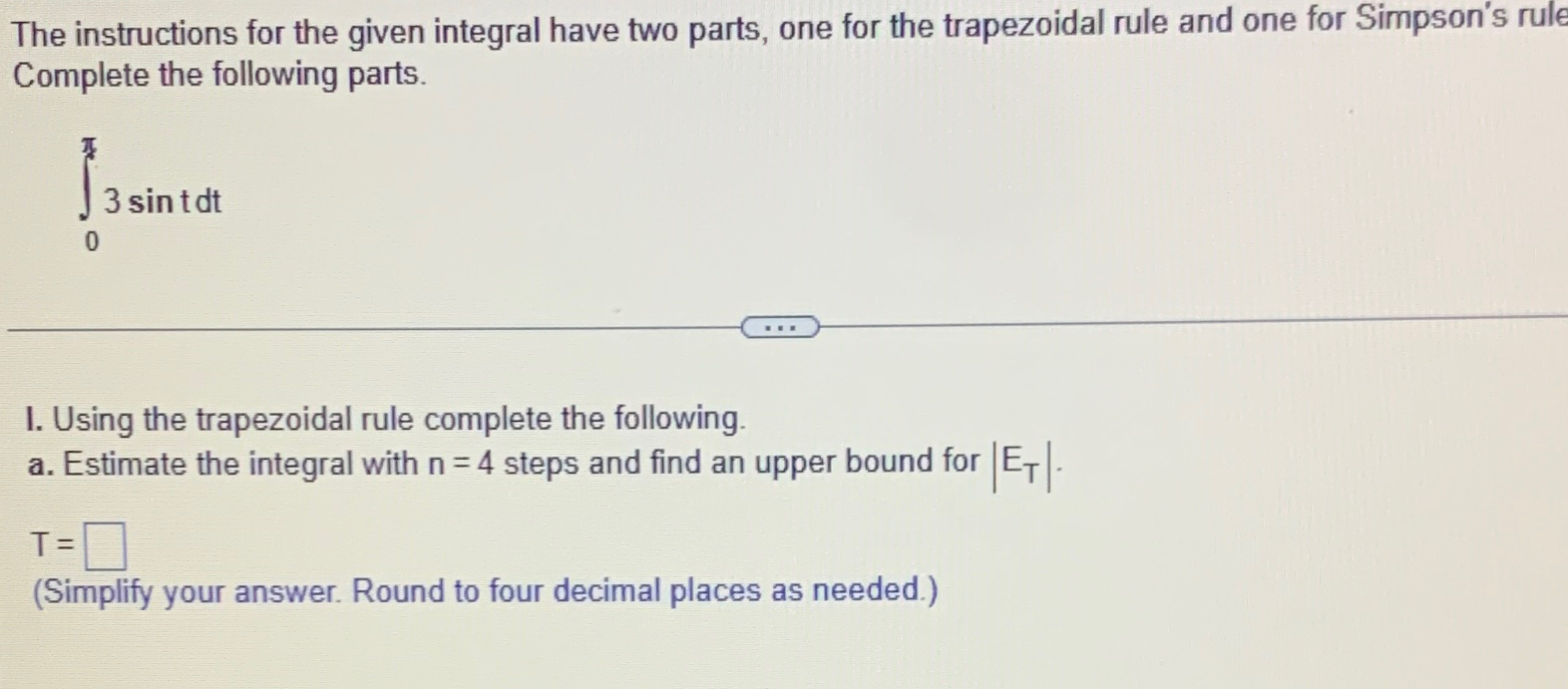 Solved The instructions for the given integral have two | Chegg.com