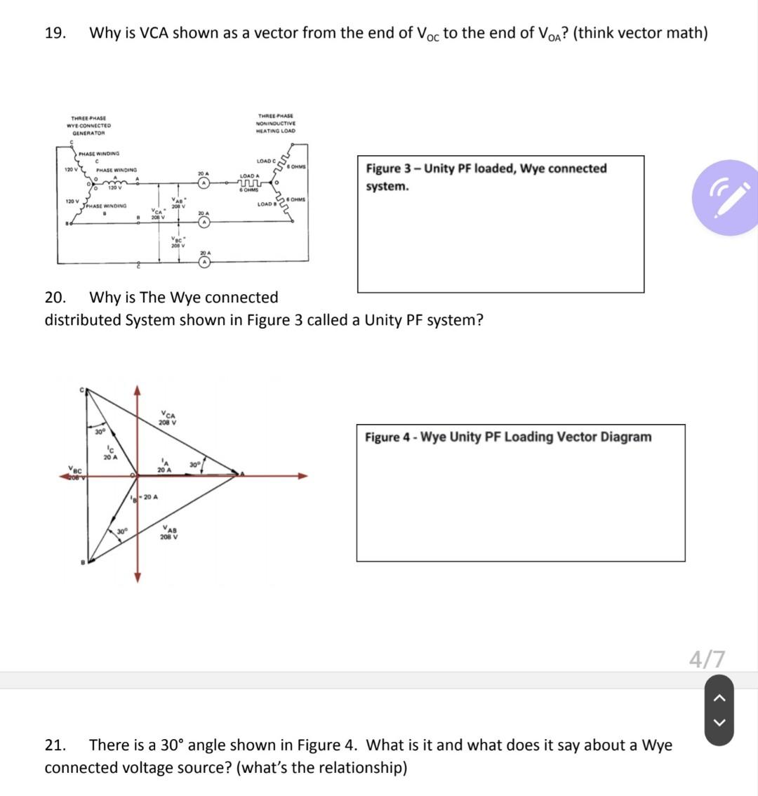 Solved 19. Why is VCA shown as a vector from the end of VOC | Chegg.com