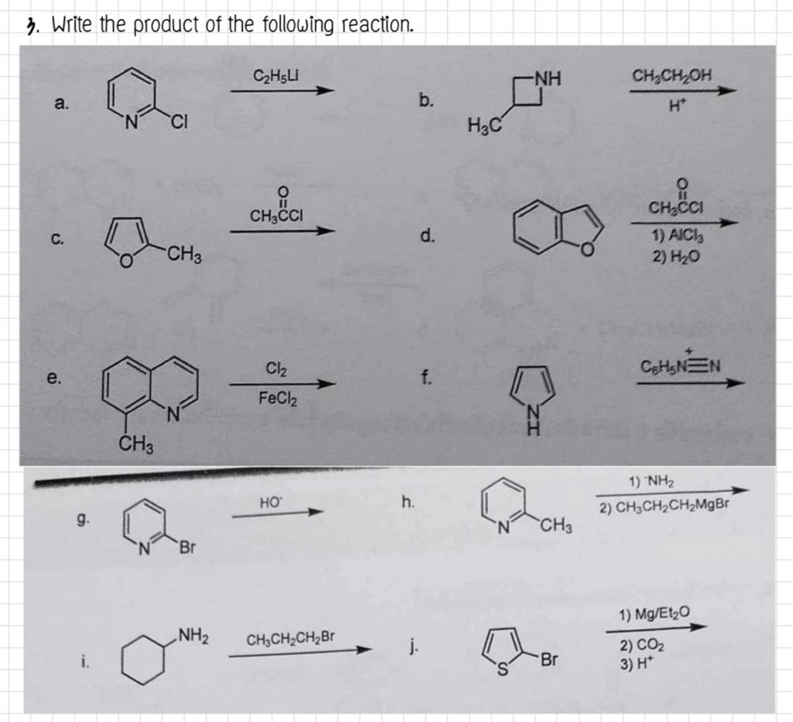 Solved Write the product of the following reaction. | Chegg.com