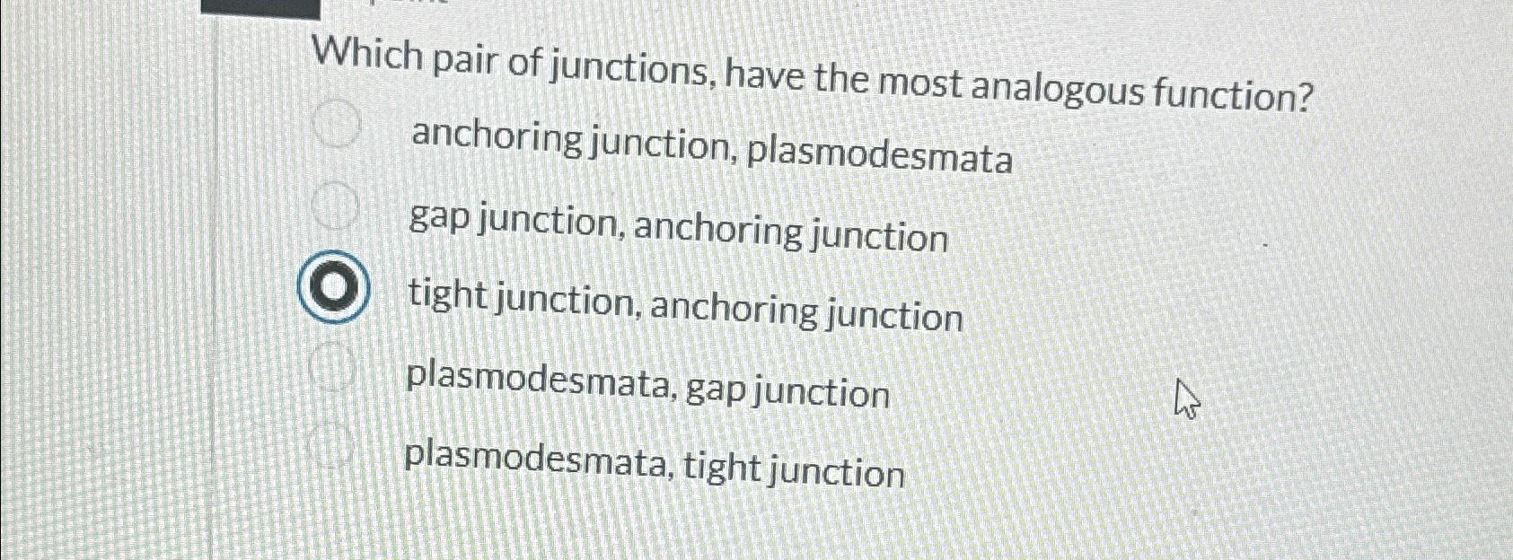 Solved Which pair of junctions, have the most analogous | Chegg.com