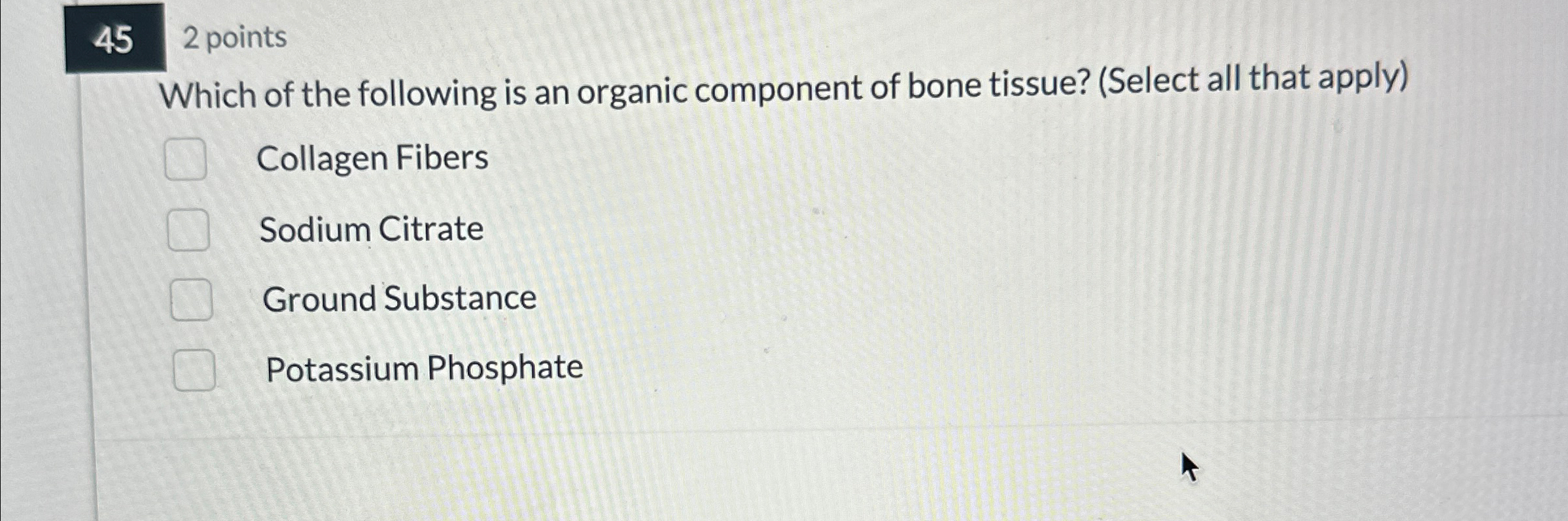 Solved 452 ﻿pointsWhich of the following is an organic | Chegg.com