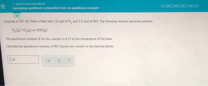 Solved O KINETICS AND EQUILIBRIUM Calculating equilibrium | Chegg.com
