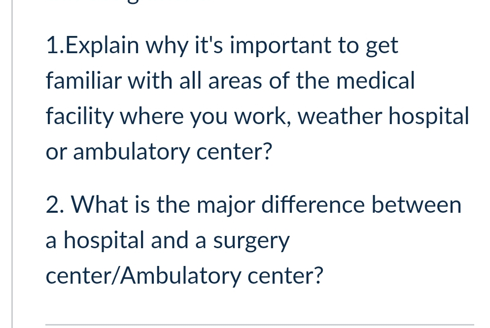 Solved 1.Explain why it's important to get familiar with all | Chegg.com