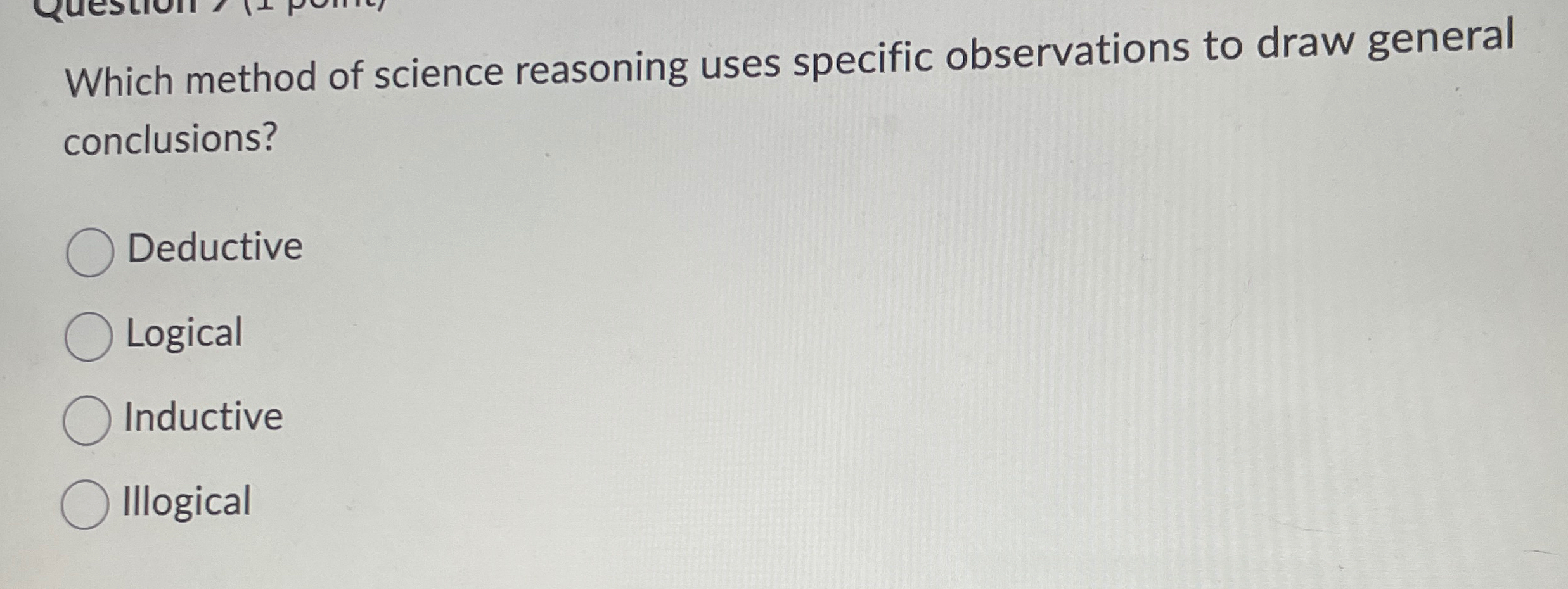 Solved Which method of science reasoning uses specific | Chegg.com