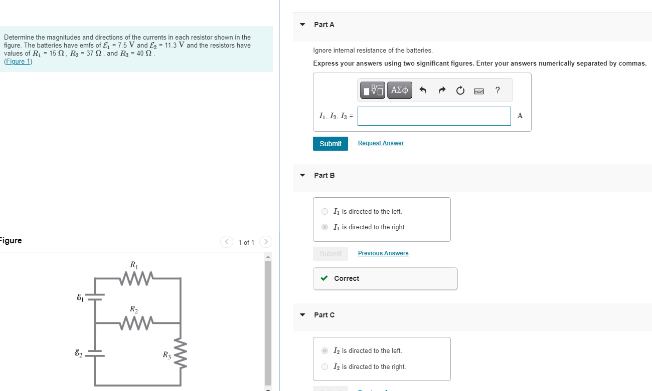 Solved Part Adetermine The Magnitudes And Directions Of The