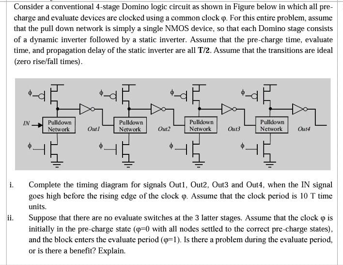 Solved Consider a conventional 4-stage Domino logic circuit | Chegg.com