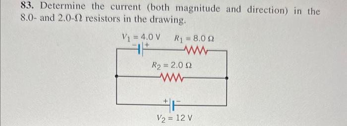 Solved 83 Determine The Current Both Magnitude And