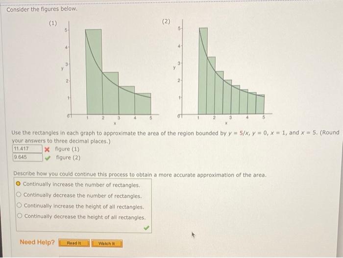 Solved Use the rectangles in each graph to approximate the | Chegg.com