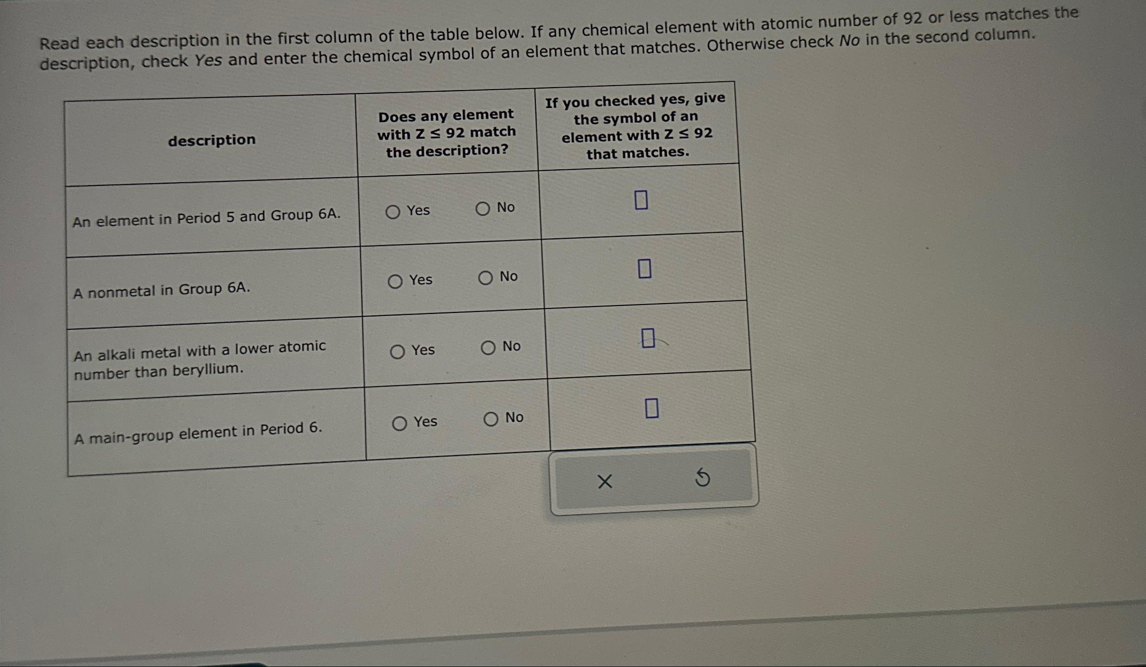 Solved Read each description in the first column of the | Chegg.com