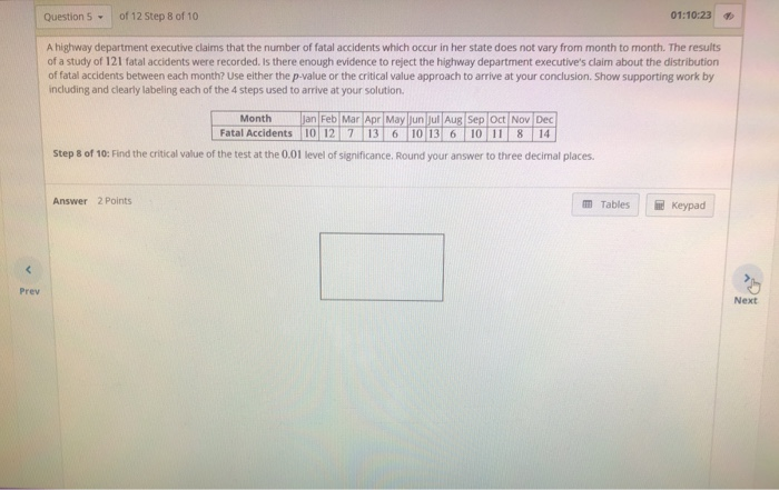 Solved Question 5 of 12 Step 1 of 10 01:12:14 A highway | Chegg.com
