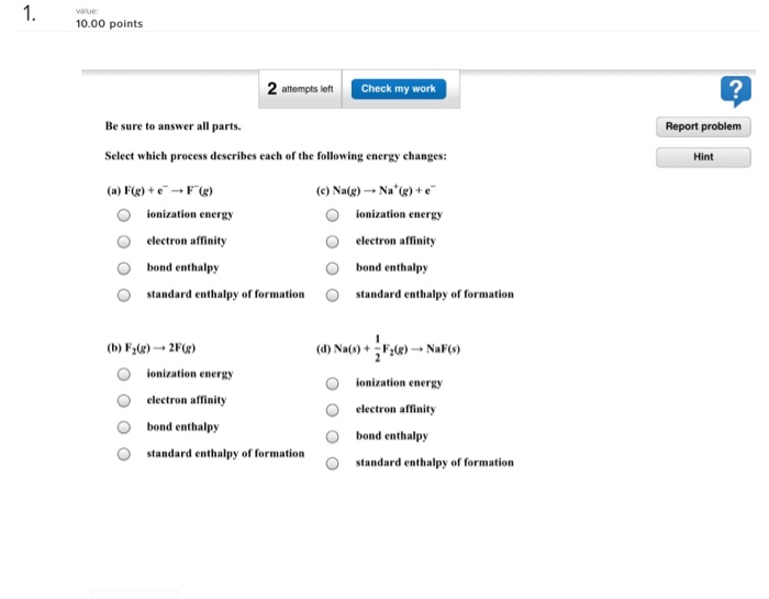 Solved 10.00 points 2 attempts left Check my work Be sure to | Chegg.com