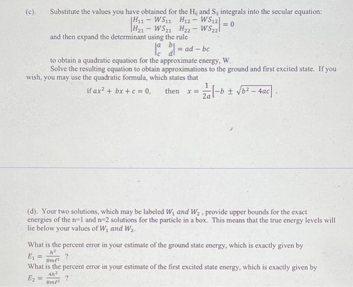 Solved 2. To illustrate the linear variational method, | Chegg.com