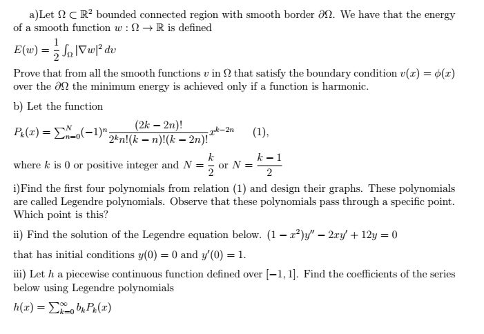 Solved a)Let ΩsubR2 ﻿bounded connected region with smooth | Chegg.com