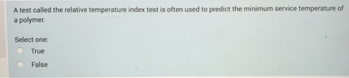 Solved A test called the relative temperature index test is | Chegg.com