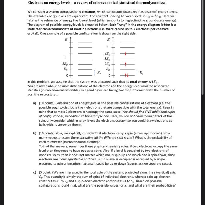 Solved Electrons on energy levels - a review of | Chegg.com