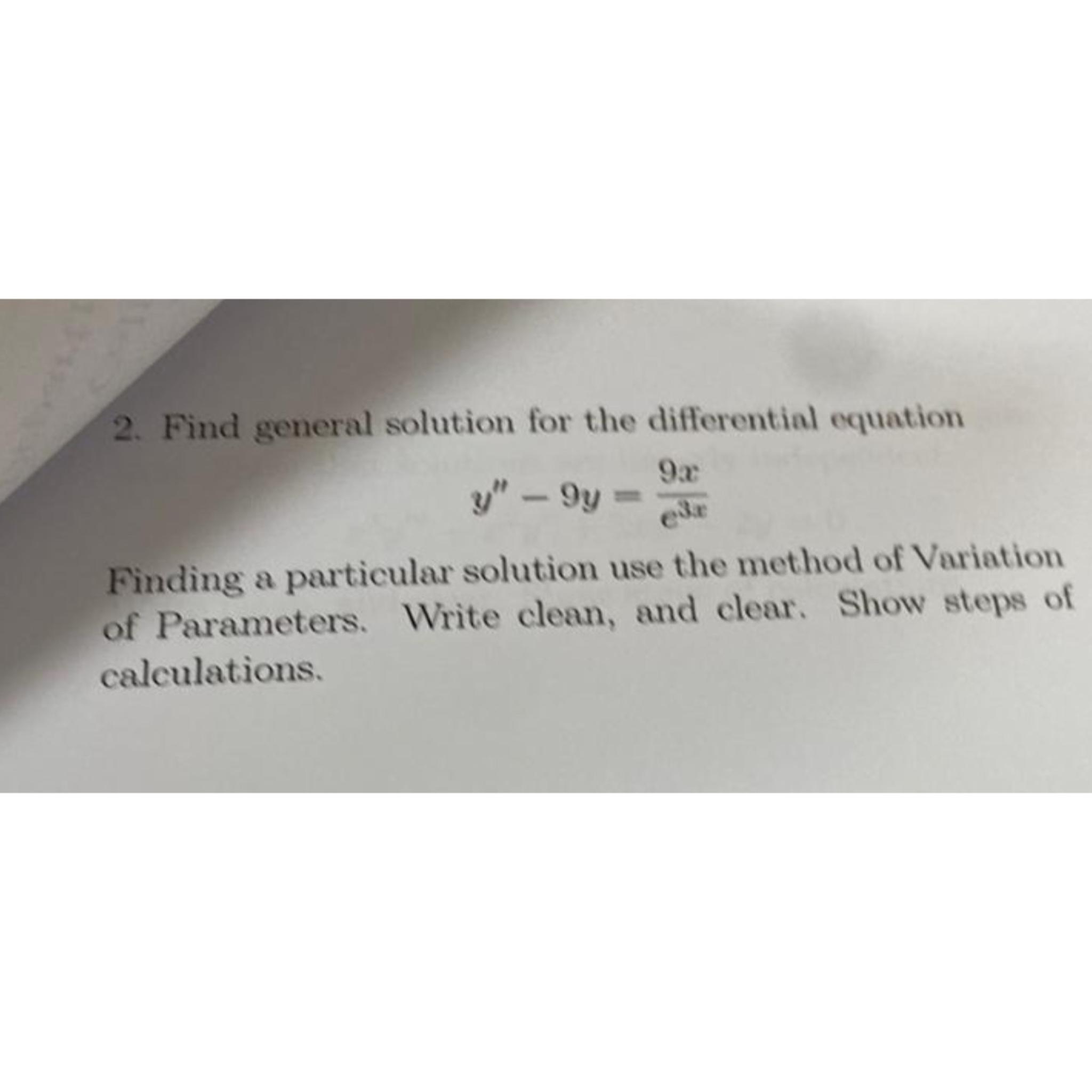 Solved Find general solution for the differential | Chegg.com Solved Find general solution for the differential | Chegg.com