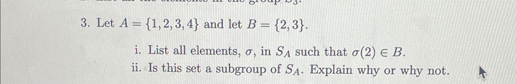 Solved Please complete both parts kf wiestiok three Let | Chegg.com