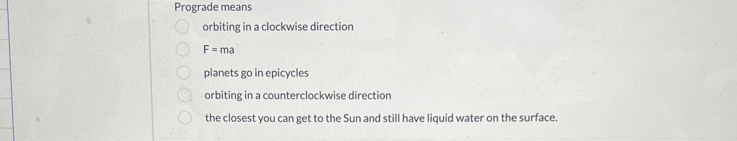 Solved Prograde meansorbiting in a clockwise | Chegg.com