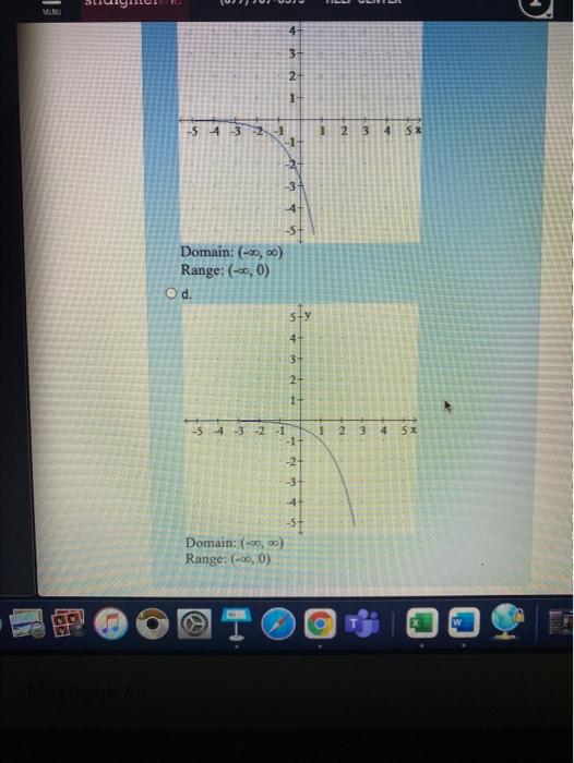 Solved Use transformations of the graph y = ef to graph the | Chegg.com