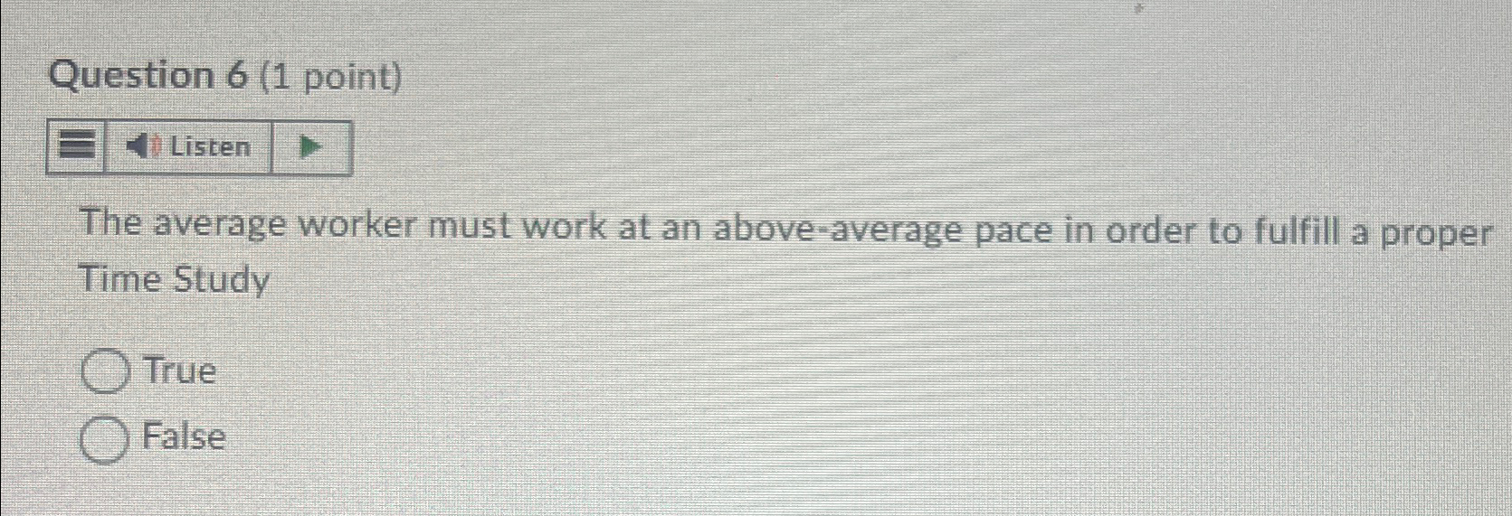 Solved Question 6 (1 ﻿point)ListenThe average worker must | Chegg.com