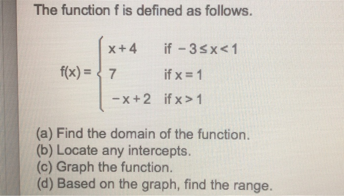 Solved The function f is defined as follows. X+4 if - 35x