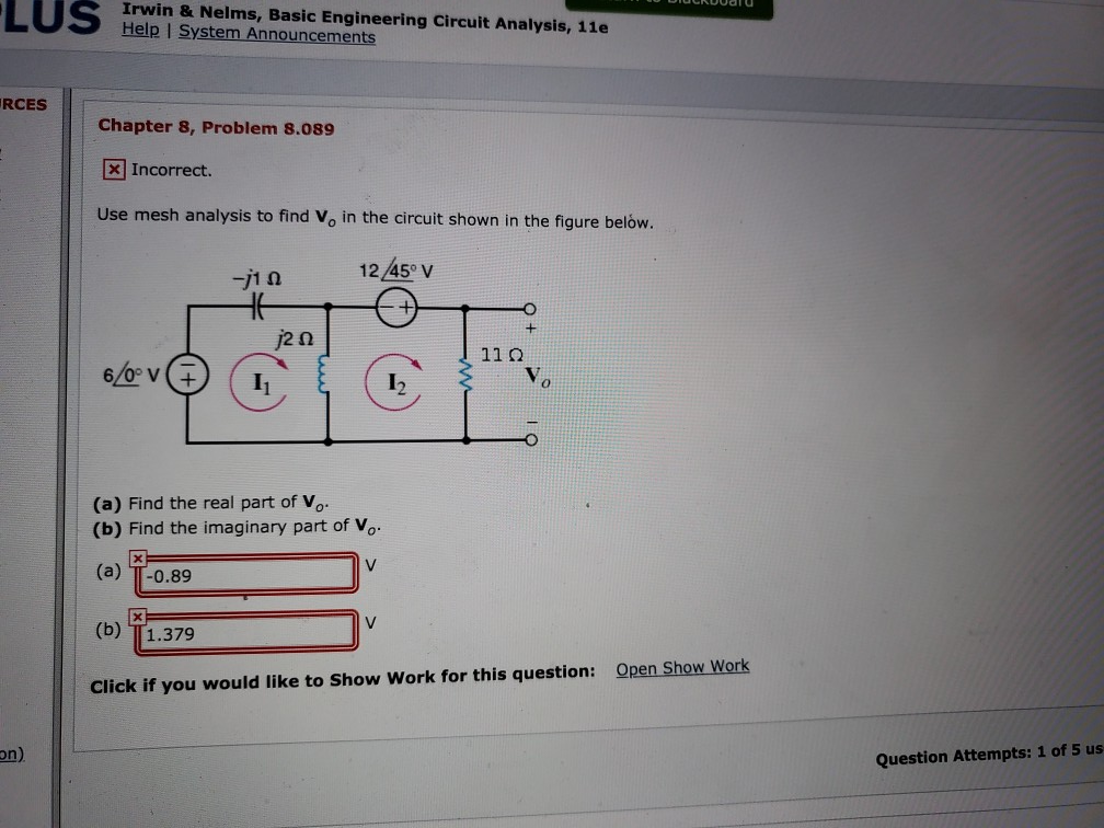 Solved DULNUUJU Irwin & Nelms, Basic Engineering Circuit | Chegg.com