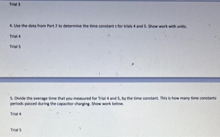 Solved Part 2 Part 3 6. Time to full charge observation: 7. | Chegg.com