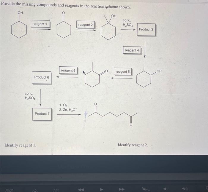 Solved Provide the missing compounds and reagents in the | Chegg.com